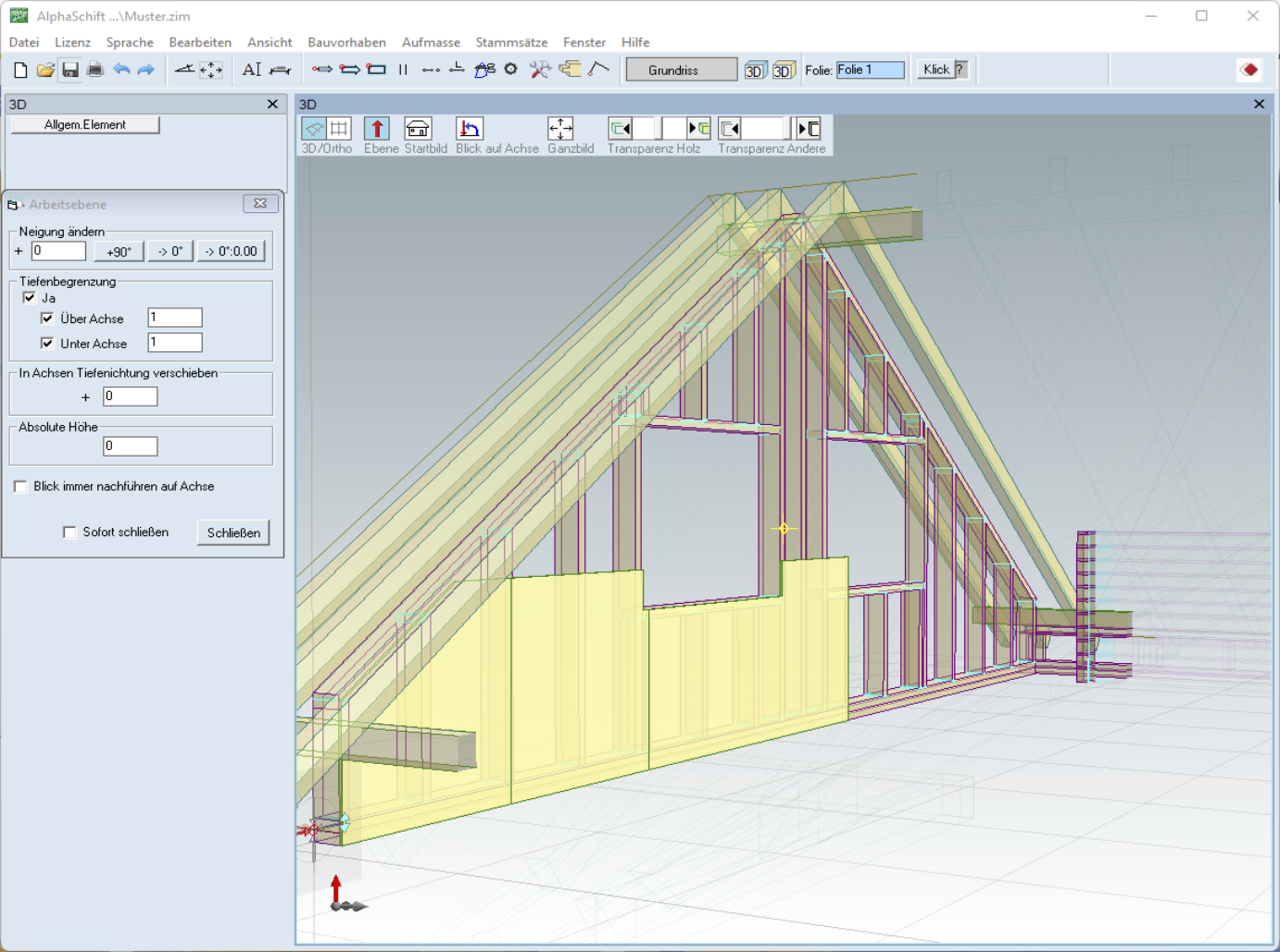Wand-Konstruktion - Alpha-Software